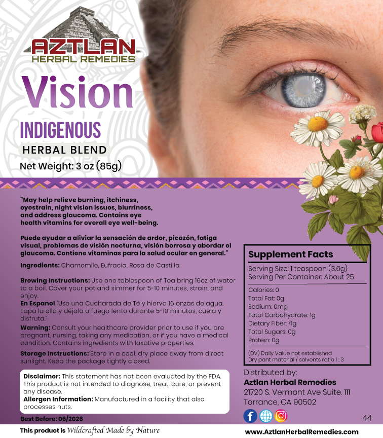 Vision Herbal Blend Tea – Aztlan Herbal Remedies