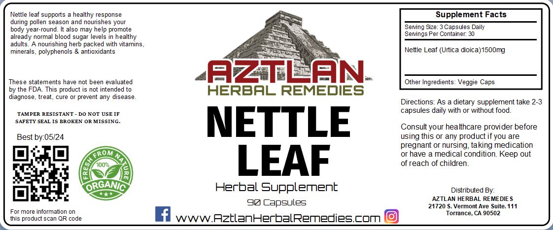 Nettle Capsules – Aztlan Herbal Remedies